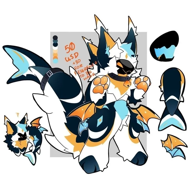 A‌I chat|1v1 Chat with Character Shark protogen vore and cuddles fur ...